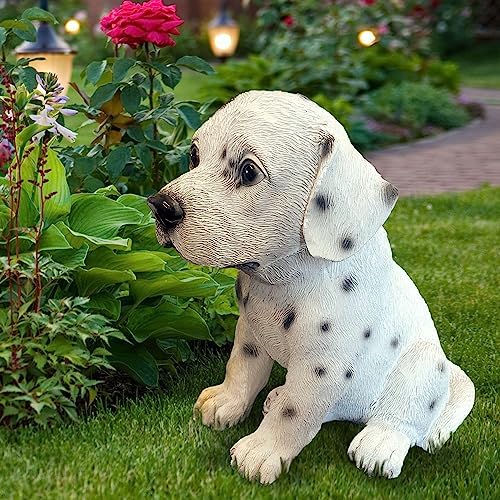 THE ENCHANTED GARDEN Dalmatian Dog Ornament Resin Fun Animal Figurine ...