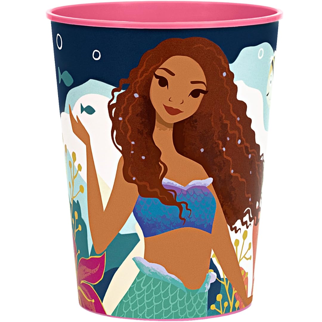 Amazon.com: Unique Disney The Little Mermaid Plastic Stadium Cup - 16oz ...