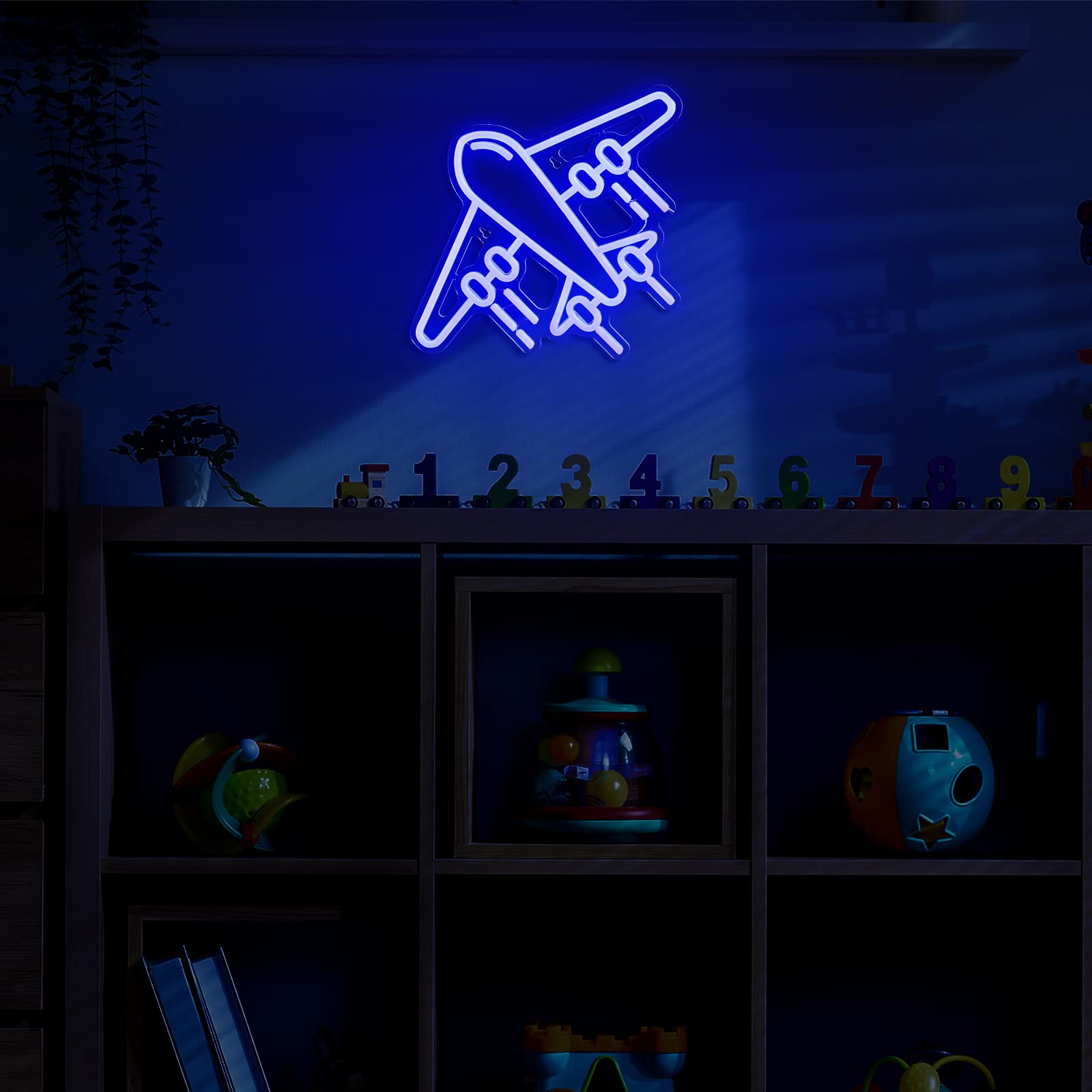 Snapklik.com : Airplane Neon Light Sign For Boys Room Airplane Night ...