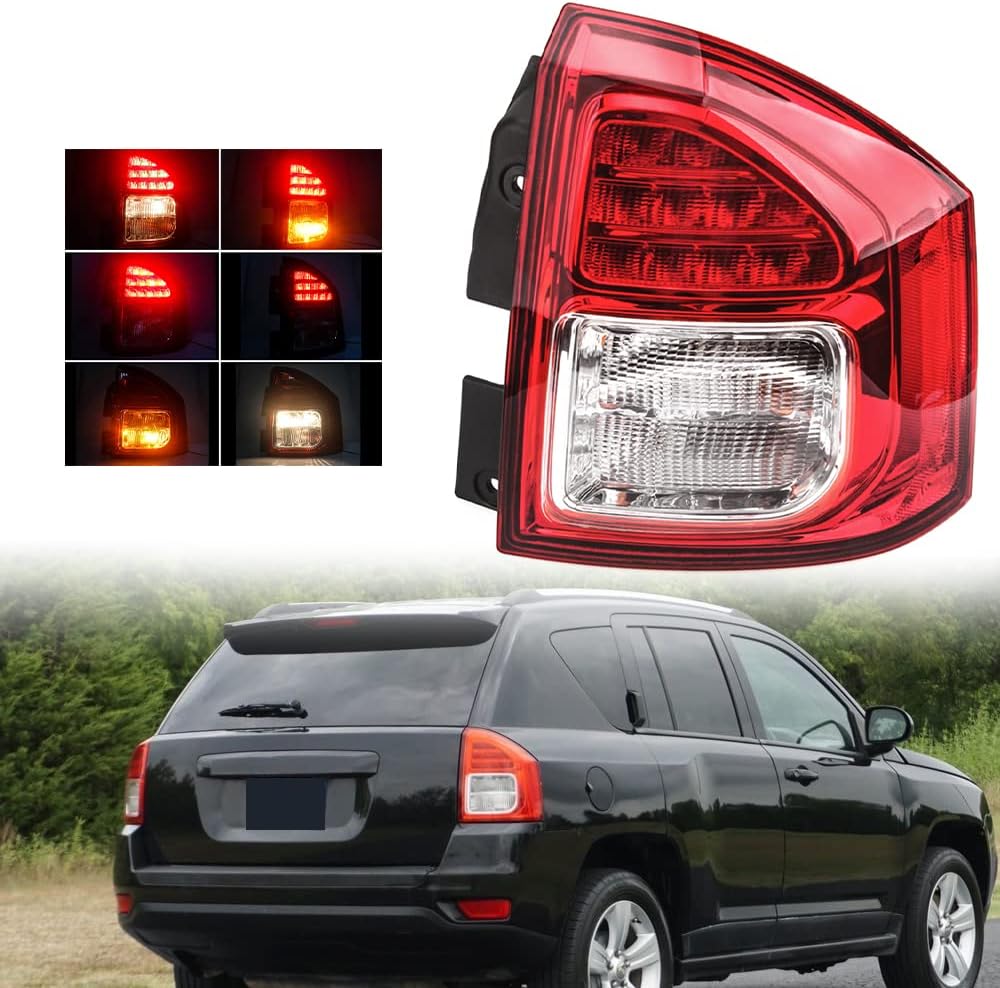 Amazon.com: Clidr Taillight For Jeep Compass 2011 2012 2013 2014 Rear ...
