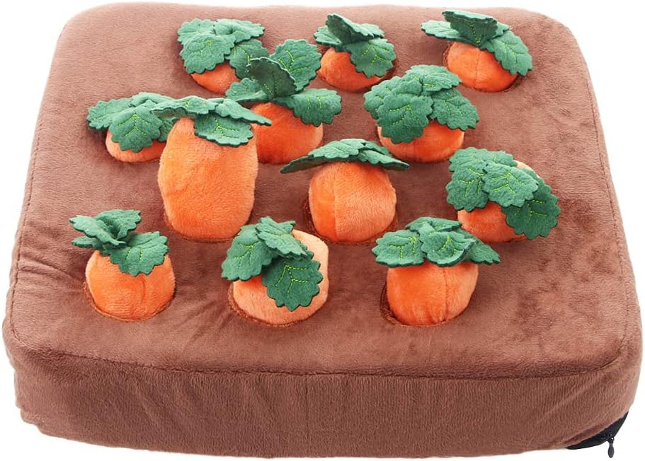 Pet Supplies : Squeaky Carrots Enrichment Dog Puzzle Toys, Plush ...