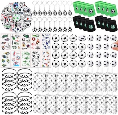 Amazon.com: 86 Pcs Soccer Party Favors, 50 Sheets Soccer Stickers, 12 ...