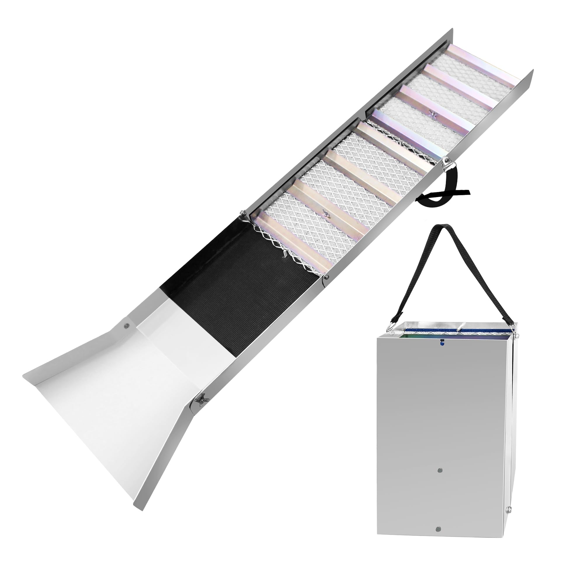 Amazon.com: Pftjujudan 50" Folding Aluminum Alloy Sluice Box,Portable ...