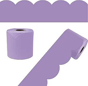 Carson Dellosa 65Ft of Lavender Bulletin Board Borders, 1 Roll of Lilac ...