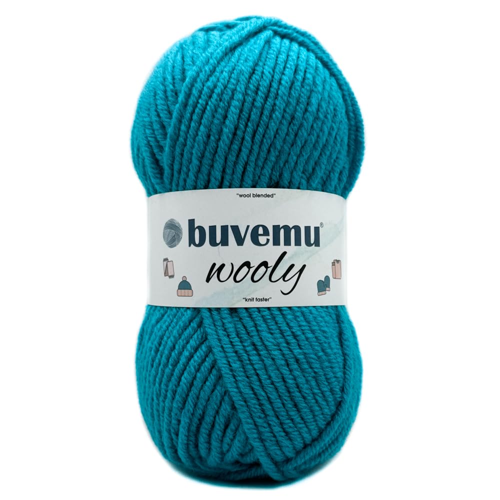Amazon.com: Wooly Soft Fluffy Bulky Weight #5 Wool Blended Fast ...