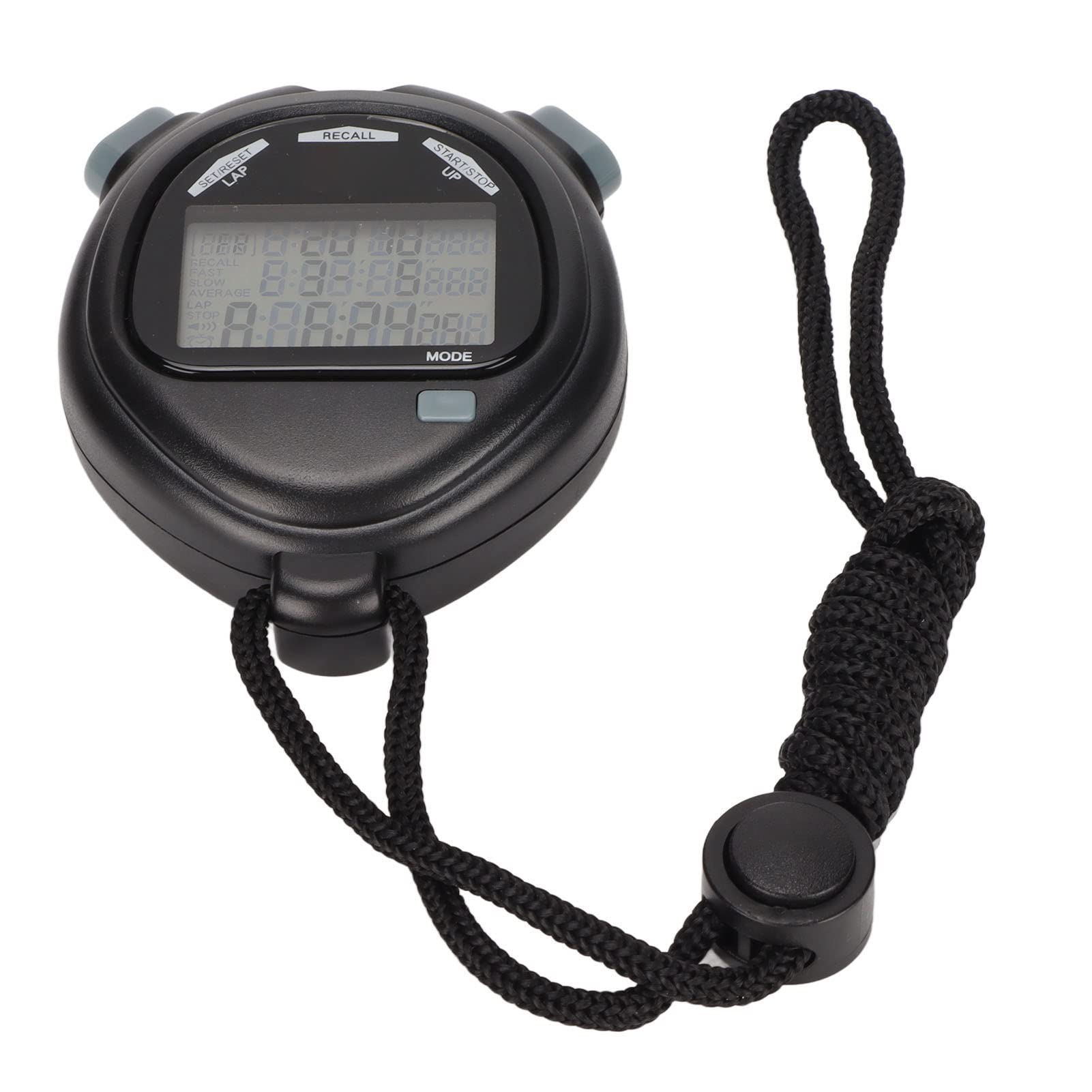 Buy Digital Stopwatch Timer, Multifunction 3 Line Display Chronograph ...
