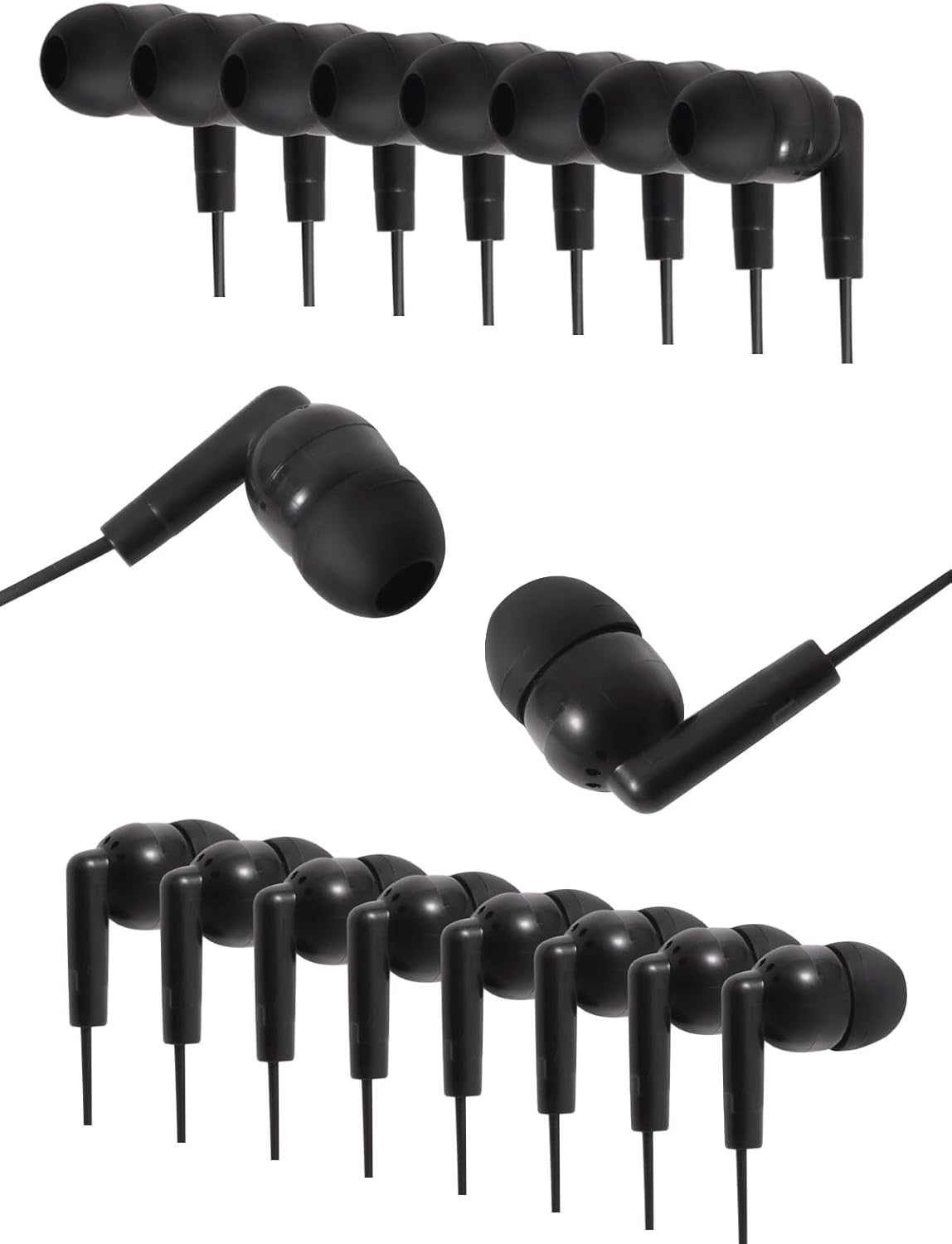 Amazon.com: MNINEANDMORE 50 Pack Bulk Earbuds Headphones Classroom Set ...