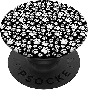 Amazon.com: Dog Paws Paw Print Pawprint Black PopSockets Swappable ...