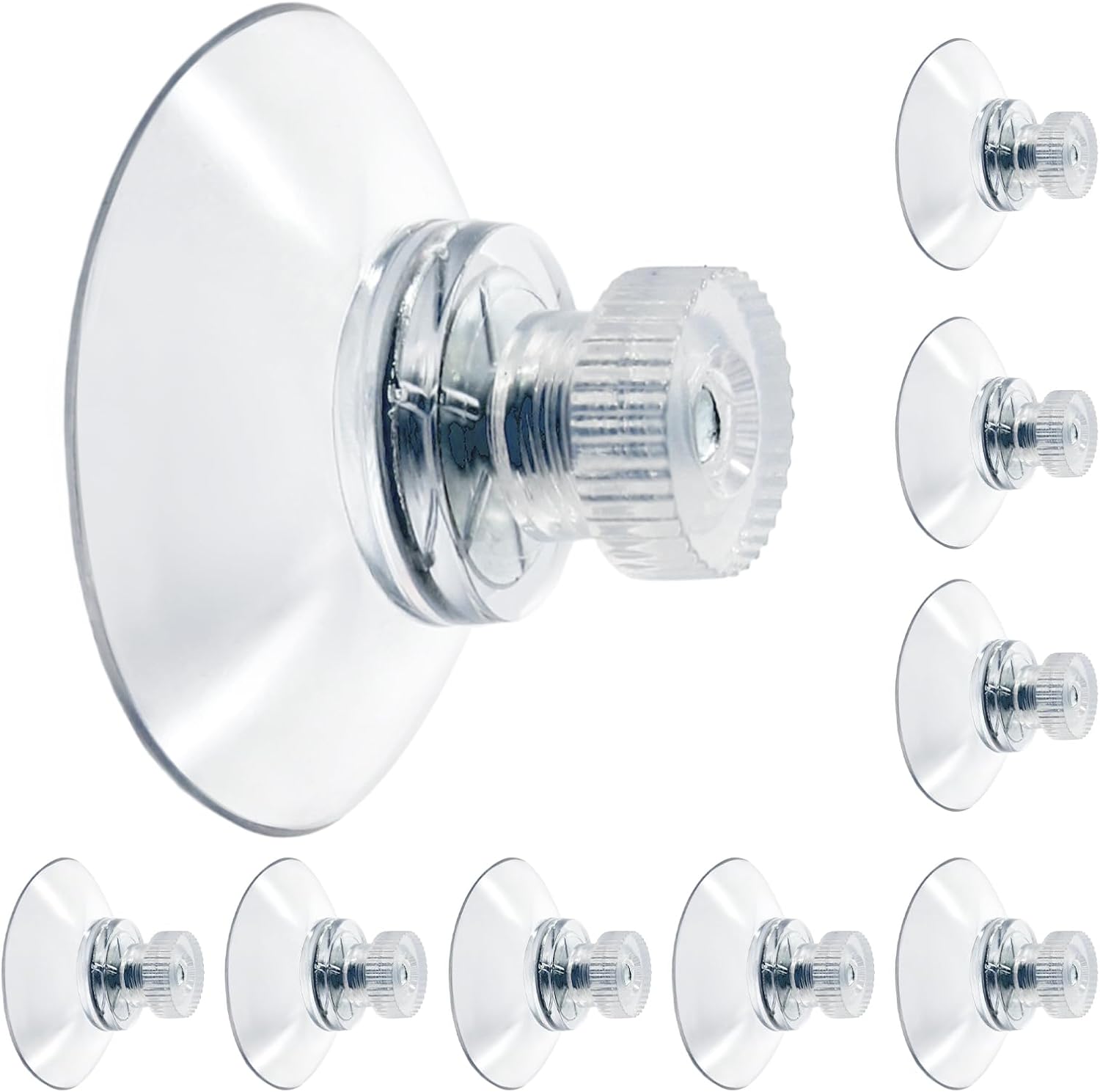 Amazon.com: Biaungdo 10 Pack 32mm Suction Cups with Screws Nut, Clear ...