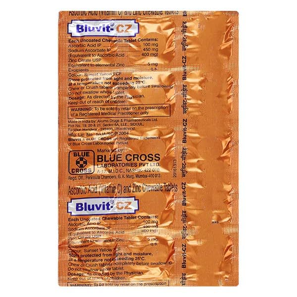 BLUVIT-CZ CHEW - Strip of 15 Tablets : Amazon.in: Health & Personal Care