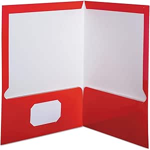 Amazon.com : Oxford High Gloss Laminated Paperboard Folder, 100-Sheet ...