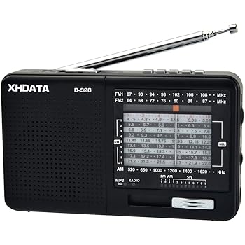 XHDATA D-808 Portable Digital Radio FM Stereo/SW/MW/LW SSB RDS Air Band Multi Band Radio Speaker ...