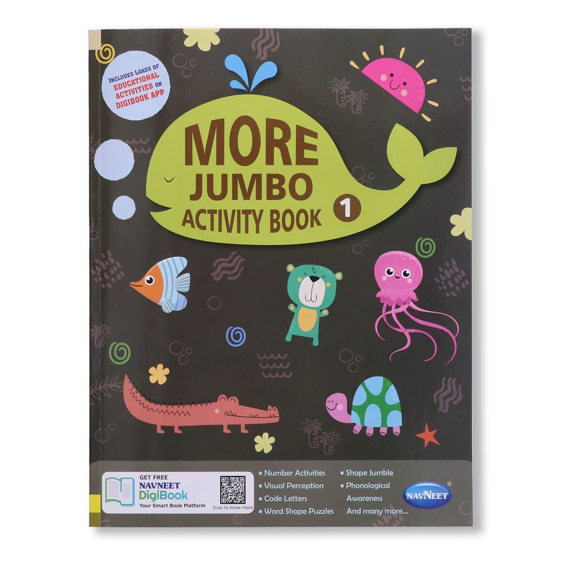 Buy Navneet More Jumbo Activity Book 1- Fun Activities for Kids- Visual Perception, Code Letters ...