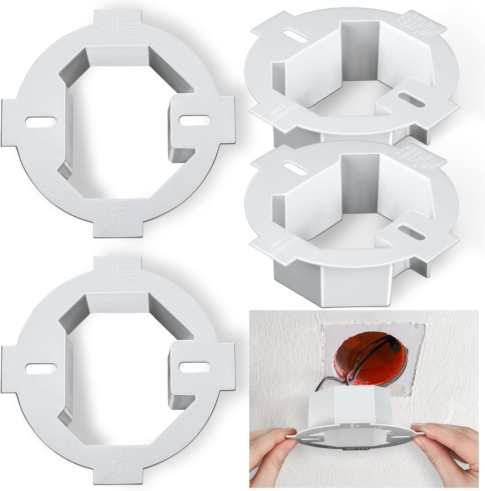 Hubbell-Bell 5363-0 Round Weatherproof Extension Adapter, 18.3 Cu-in, 4 ...