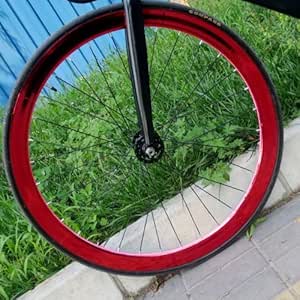 Amazon.com: Fixed Gear Bike Cool Stickers Electroplated Red Double Side ...