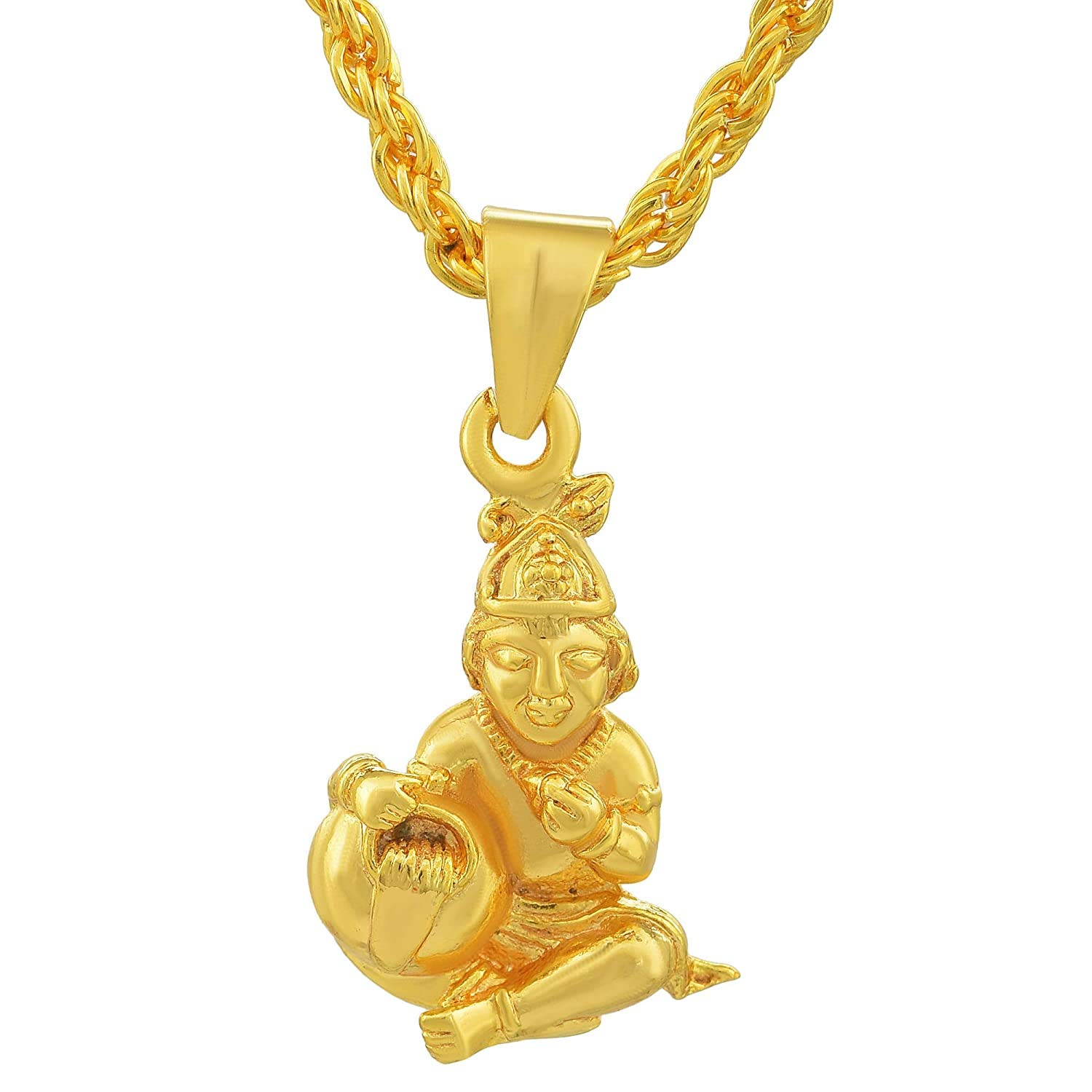 Buy Handcrafted Brass Gold Small and Cute Lord Krishna Makhan Chor ...