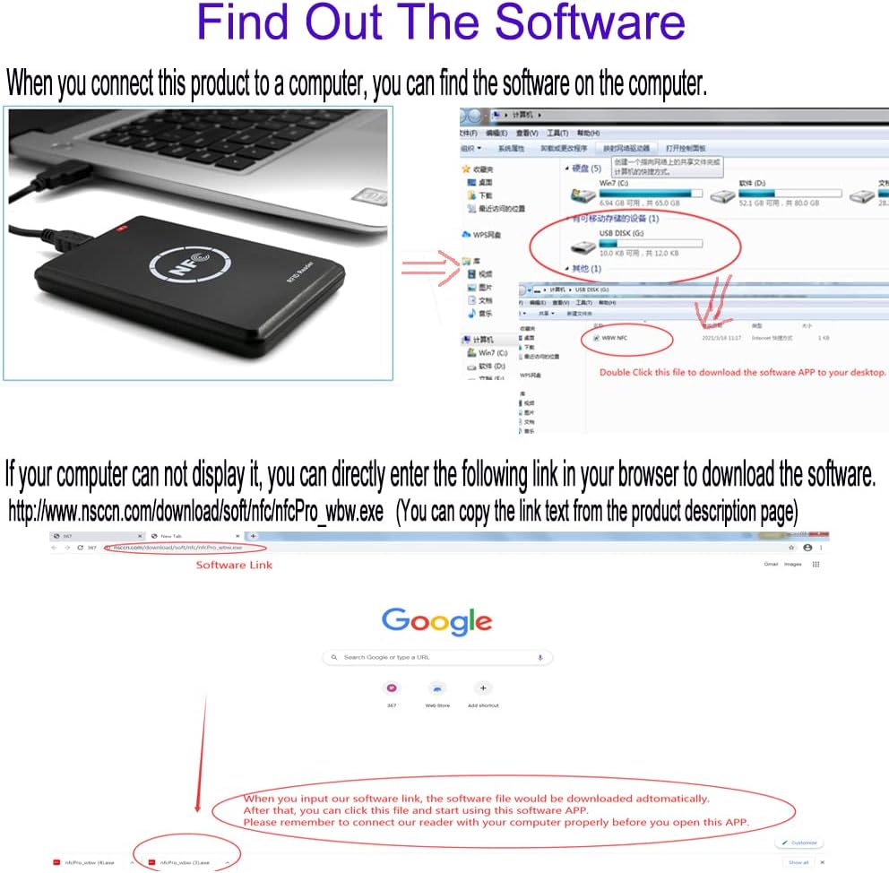 TO BE SECOND JASAG 13.56MHz IC Card Copier NFC Reader 125KHz RFID ...
