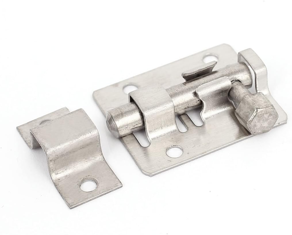 sourcingmap Stainless Steel Lock Safety Door Barrel Bolt Latch Hasp ...