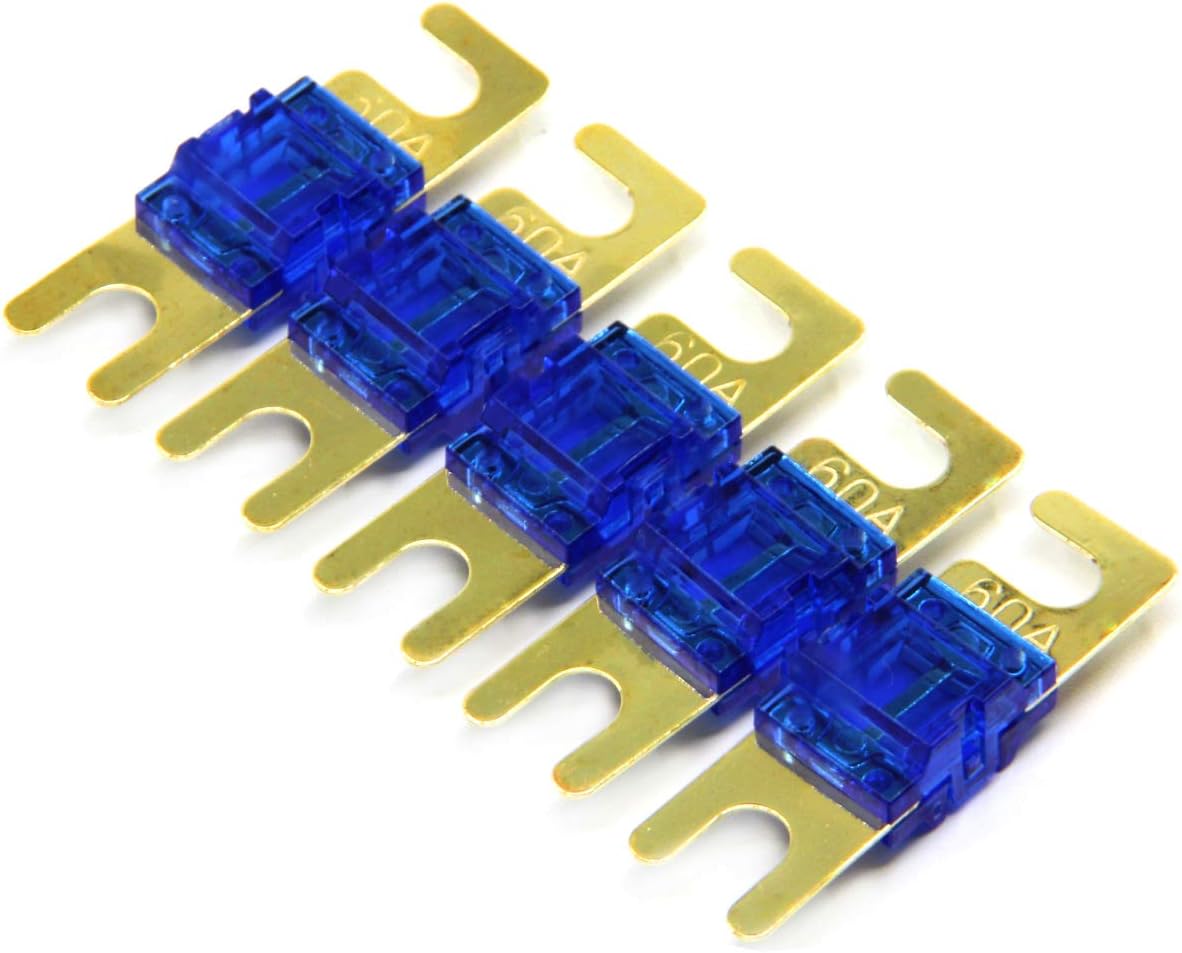 Amazon.com: ZOOKOTO 5 Pack MANL Fuse 60A Mini ANL 60amp Fuse Gold ...