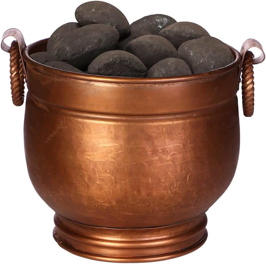 Copper Coal Bucket Hand Hammered Vintage Fireside Fuel Scuttle Storage ...