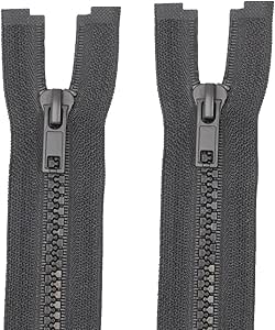 Amazon.com: MebuZip 2PCS #5 28 Inch Separating Jacket Zippers Resin ...