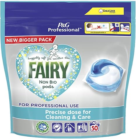 Fairy Non-Bio Professional Washing Pods, Liquid Capsules - Gently Clean ...