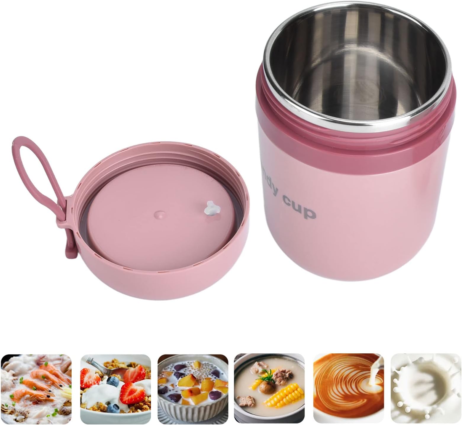 Contenedor de Alimentos Aislado para Comida Caliente, Frasco de Sopa de ...