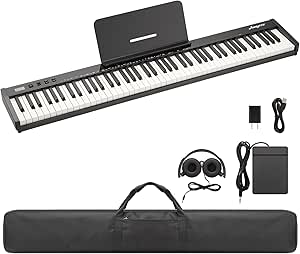 GarveeHome 88-Key Semi-Weighted Digital Piano – Full-Size Portable ...