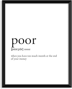 Amazon.com: Serif Design Studios Poor Definition - Unframed Art Print ...