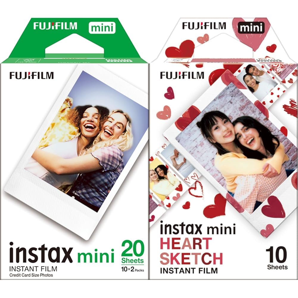 Fujifilm instax mini instant film White Border, 20 Count (Pack of 1 ...