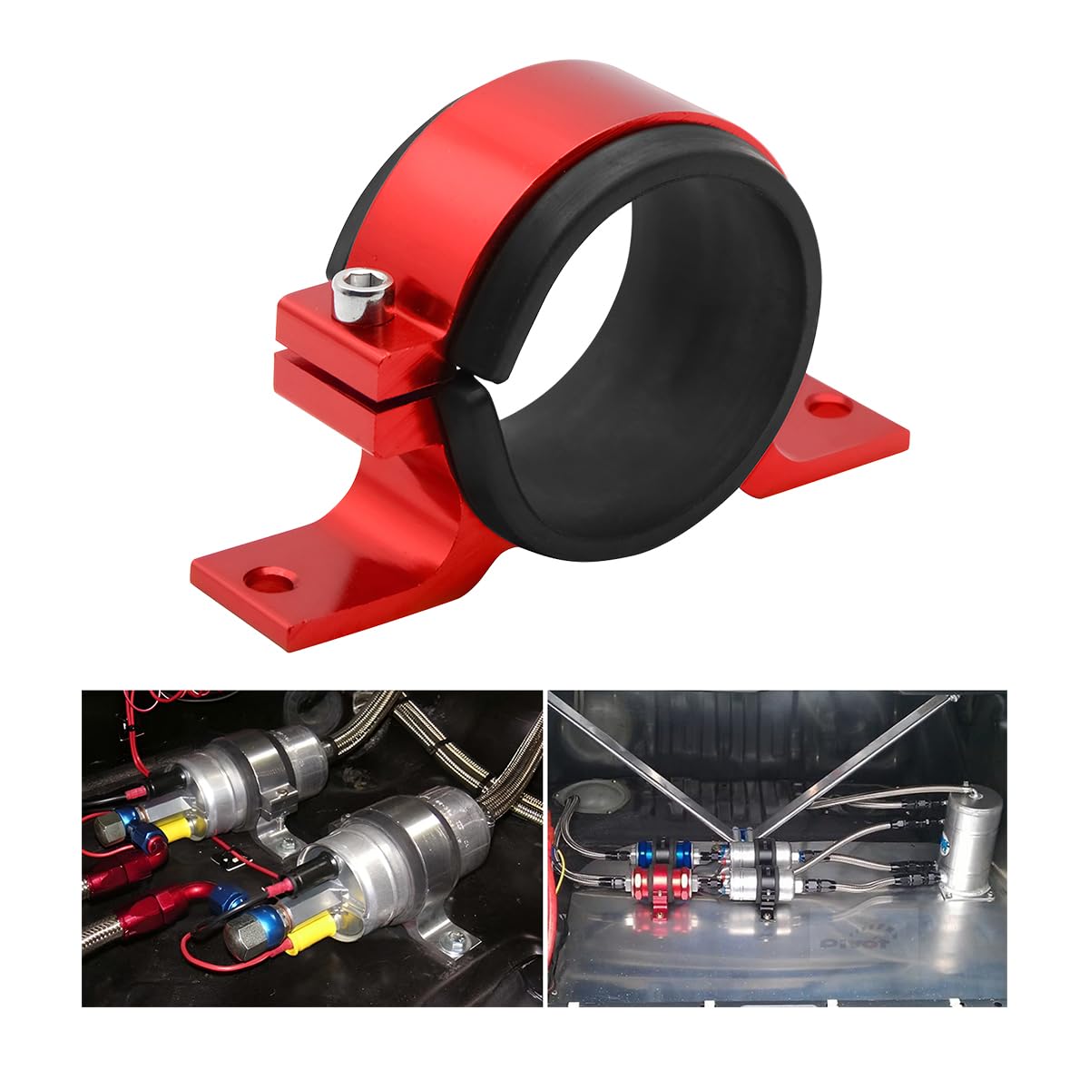 AUCELI Fuel Filter Mounting Bracket, 50mm Fuel Pump Clamp Bundle Holder ...