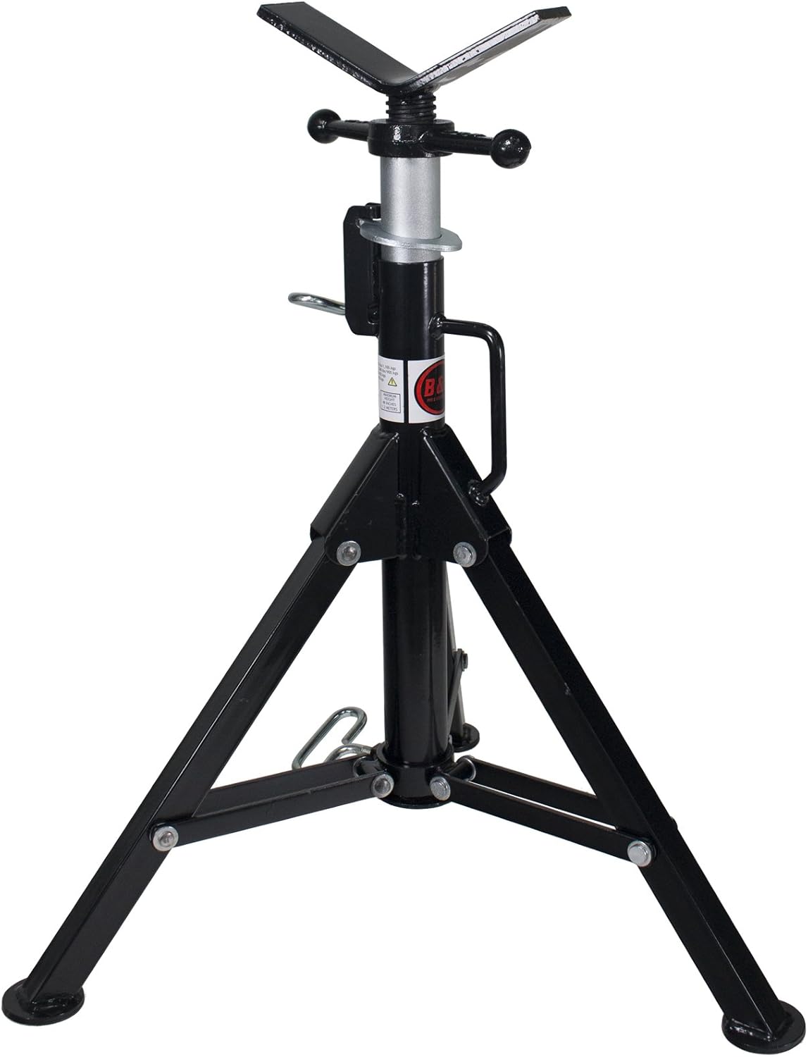 B B Pipe 3900 High Profile Adjustable Pipe Jack Stand With V Head And