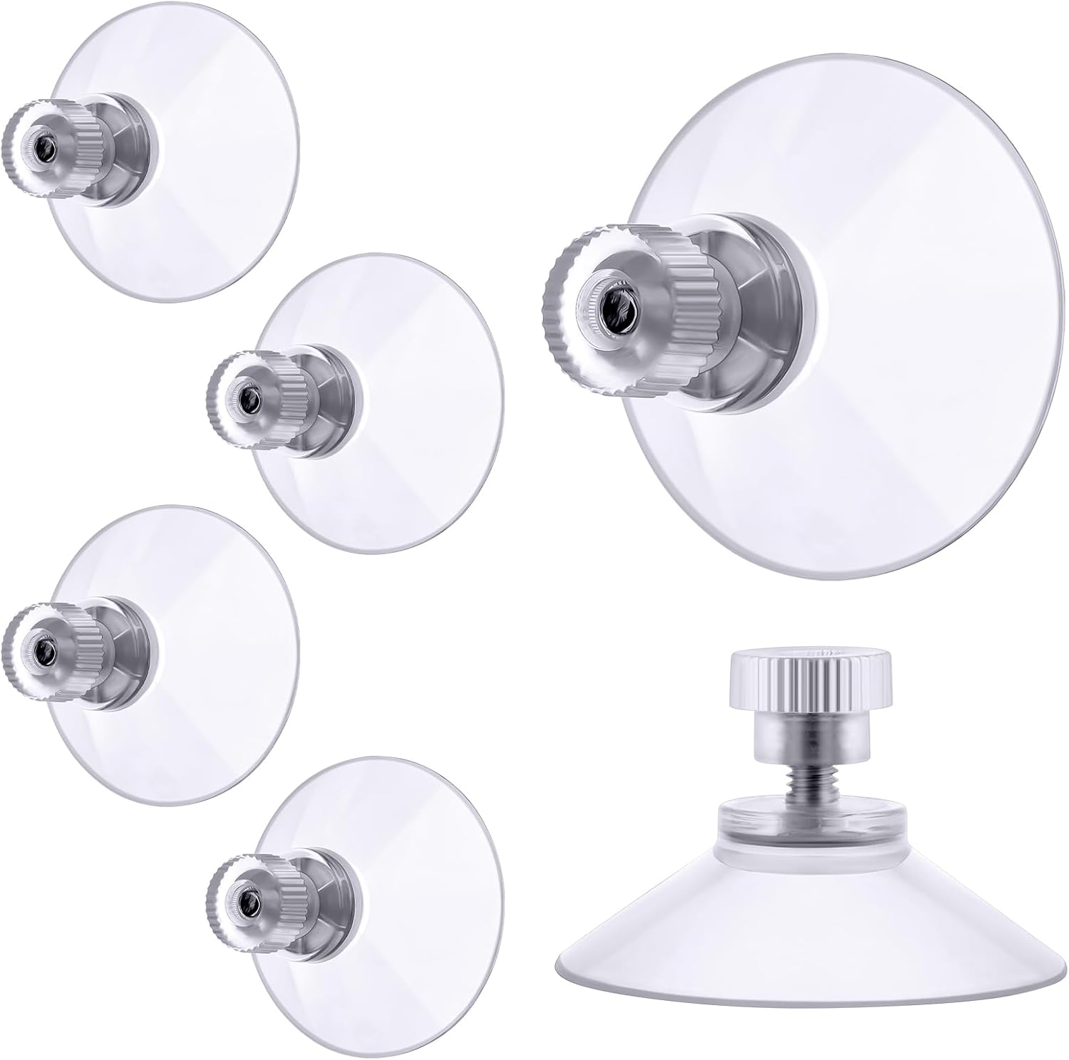 Flintronic Suction Cup with Thread and Knurled Nut, Pack of 6 PVC ...