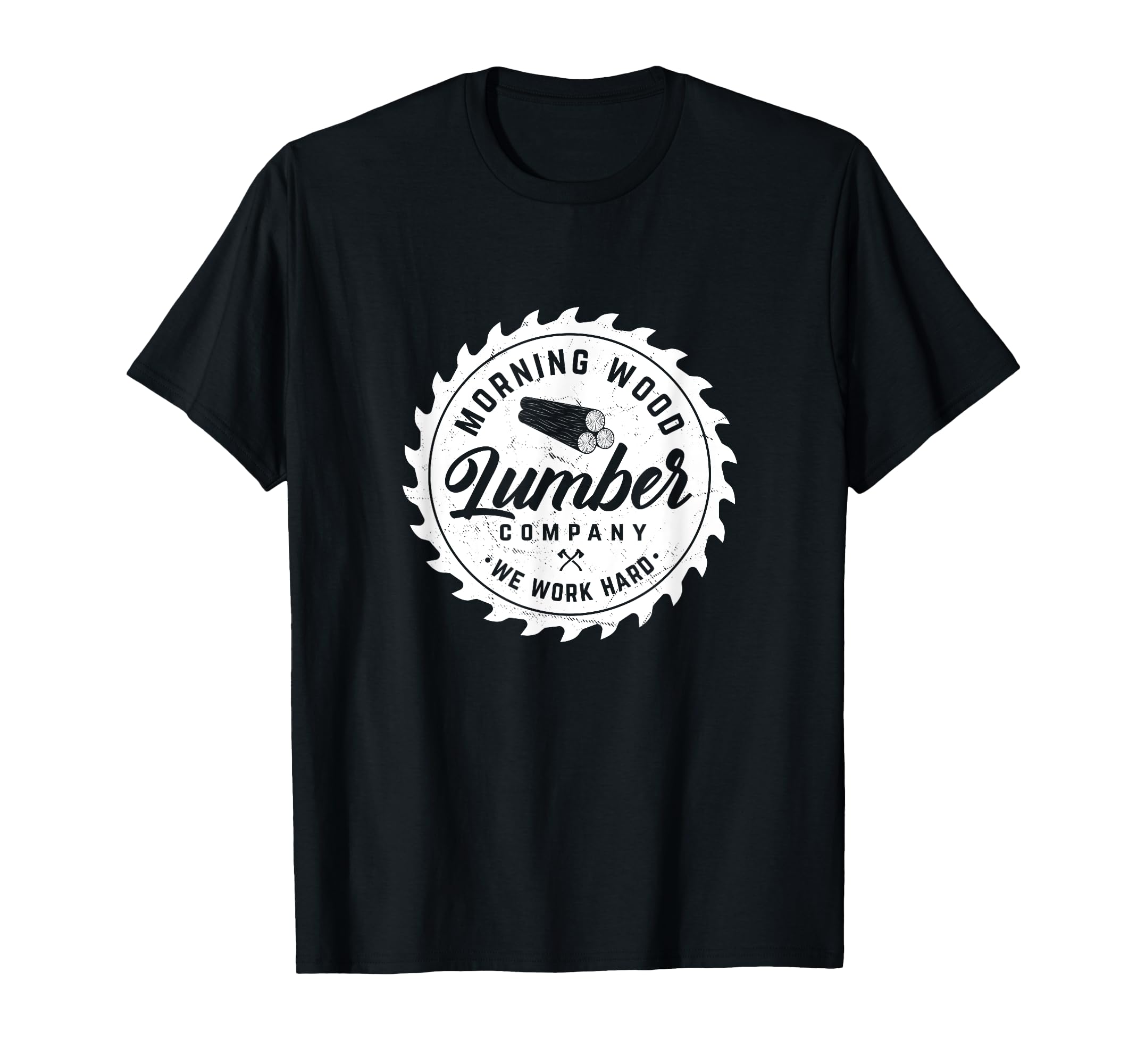 Amazon.com: Retro Morning Wood Lumber Company Camping Woodman T-Shirt ...