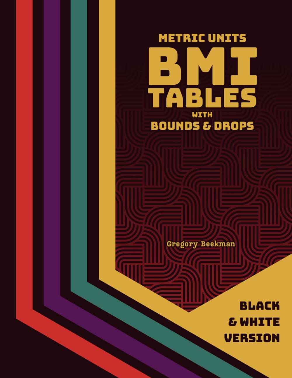 BMI Tables with Bounds & Drops (Metric Units, Black & White Version ...