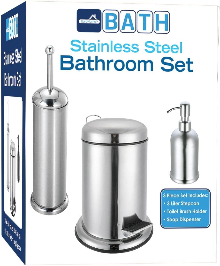 Amazon.com: 3pc.Stainless Steel Bathroom Set : Home & Kitchen