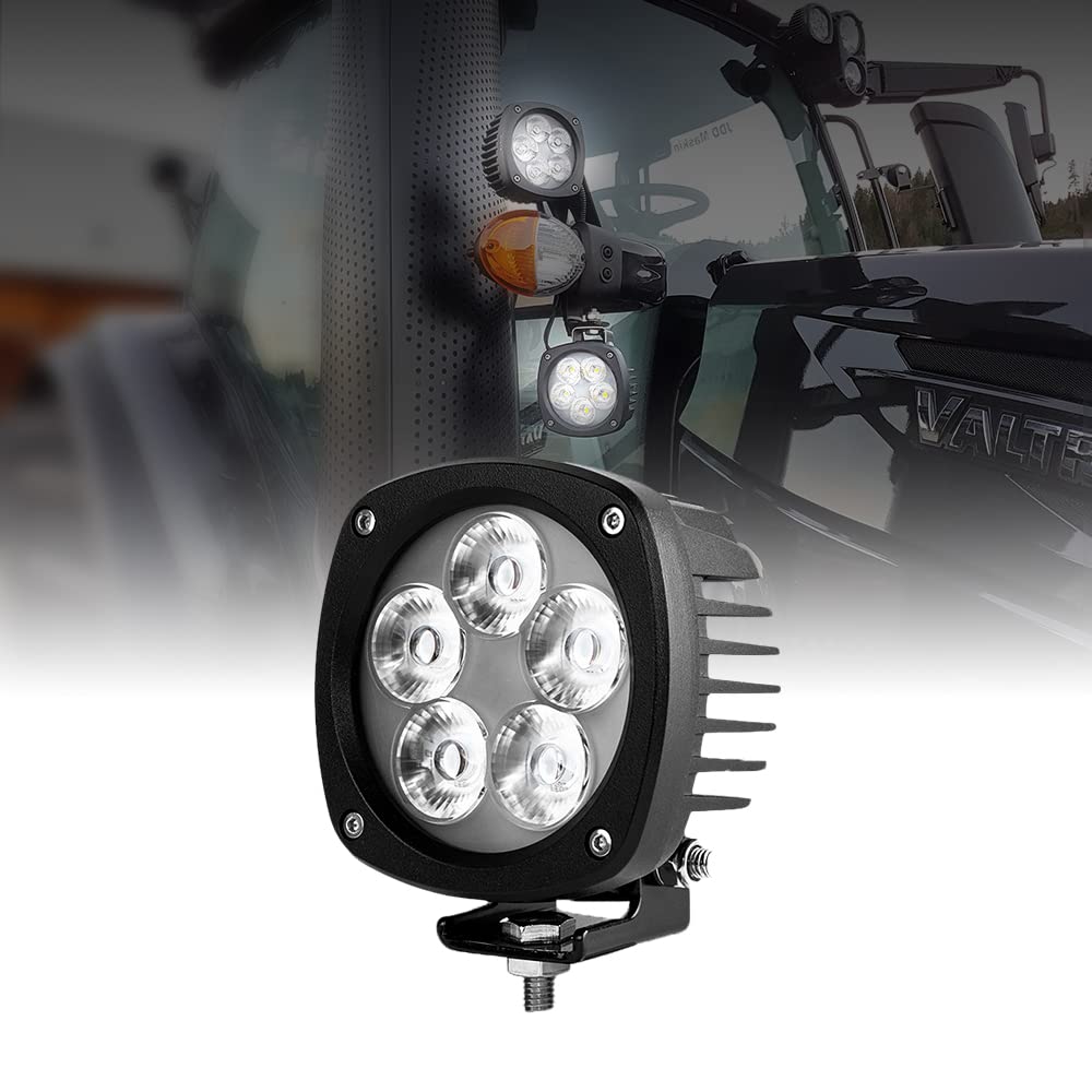 Snapklik.com : Abrams 4" LED Tractor Flood Light 50W 5 X 10W Cree 4000 ...