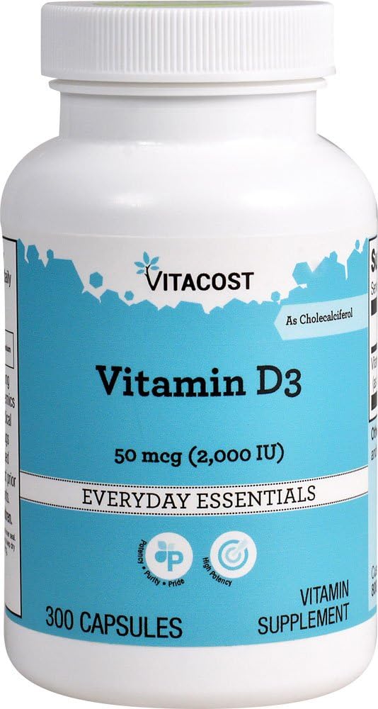 Amazon.com: Vitacost Vitamin D3 (as Cholecalciferol) - 2000 IU - 300 ...