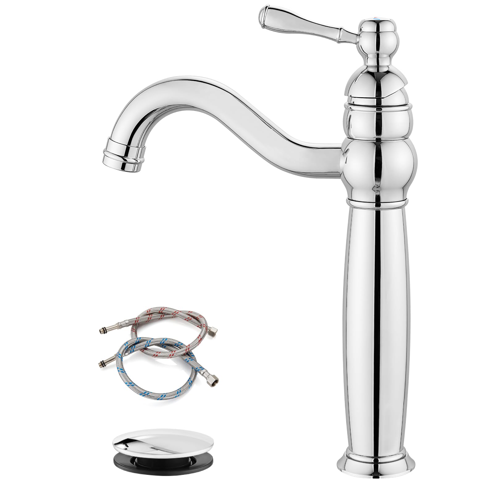 gotonovo 360° Swivel Single Handle One Hole Tall Bathroom Faucet ...