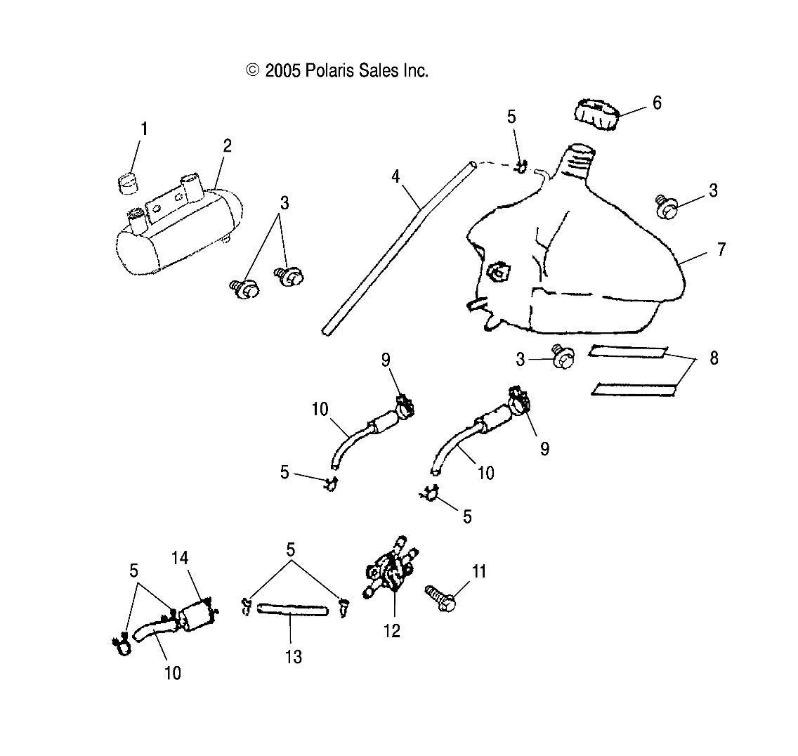 Amazon.com: Polaris ATV Fuel Line, Genuine OEM Part 0451768, Qty 1 ...