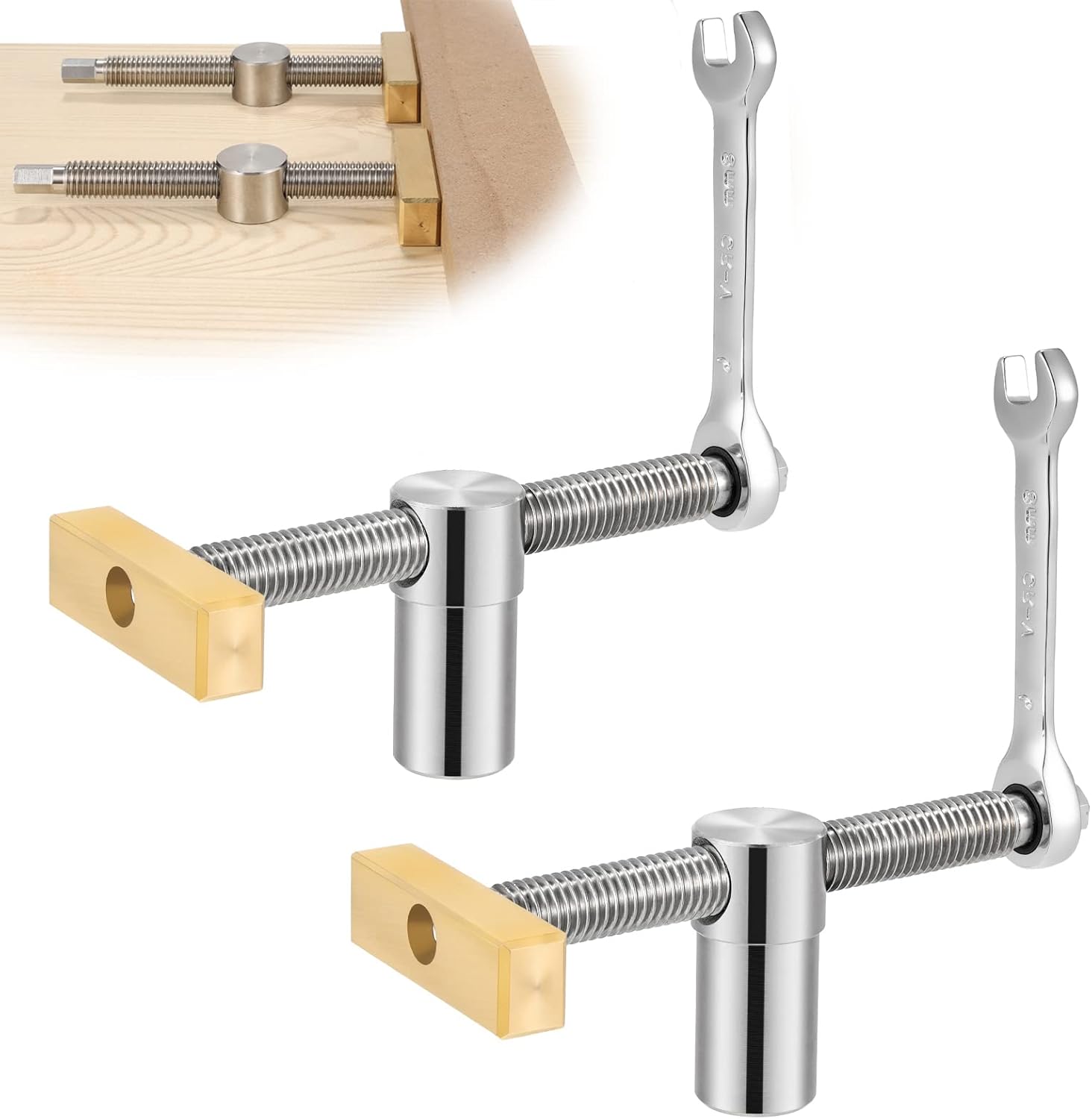 2 Pack Workbench Bench Dog Screw Clamp, Adjustable Woodworking Desktop ...