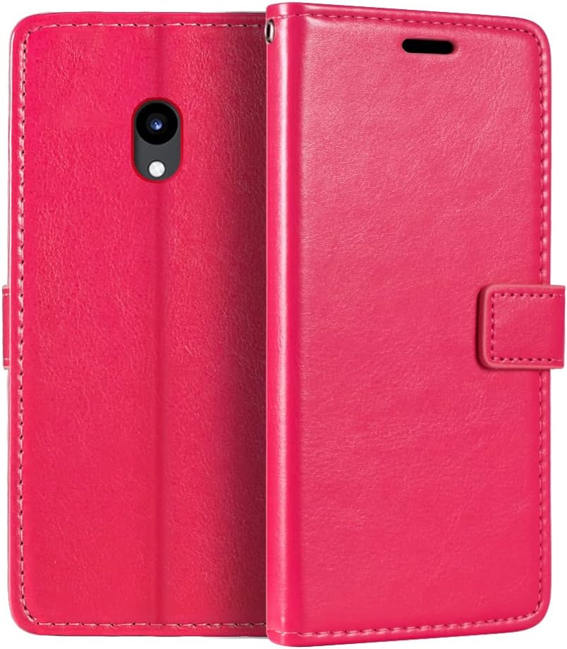 Amazon.com: Shantime PU Leather Phone Wallet Case Compatible with ...