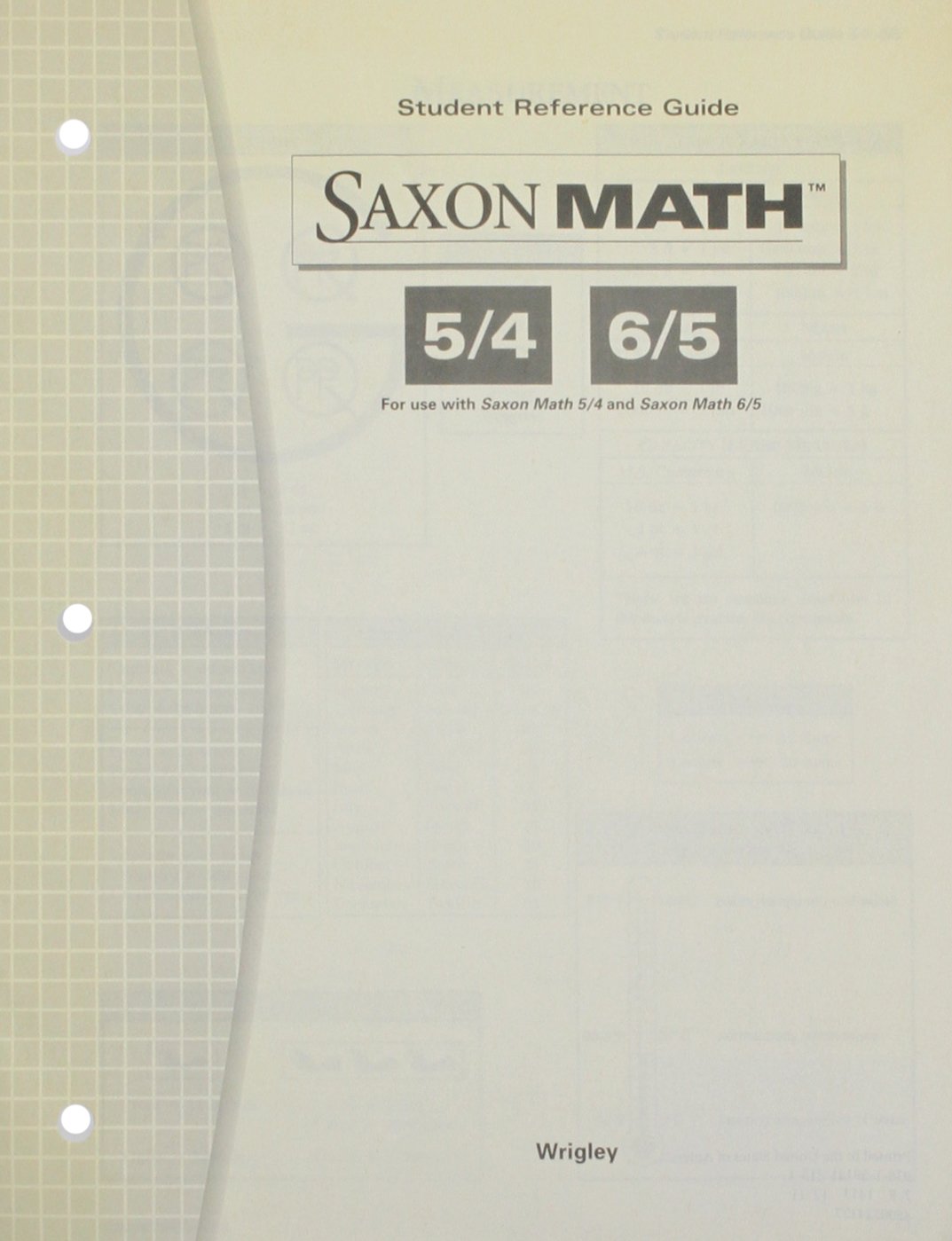 Saxon Math: Student Reference Guide: SAXON PUBLISHERS: 9781591416036 ...
