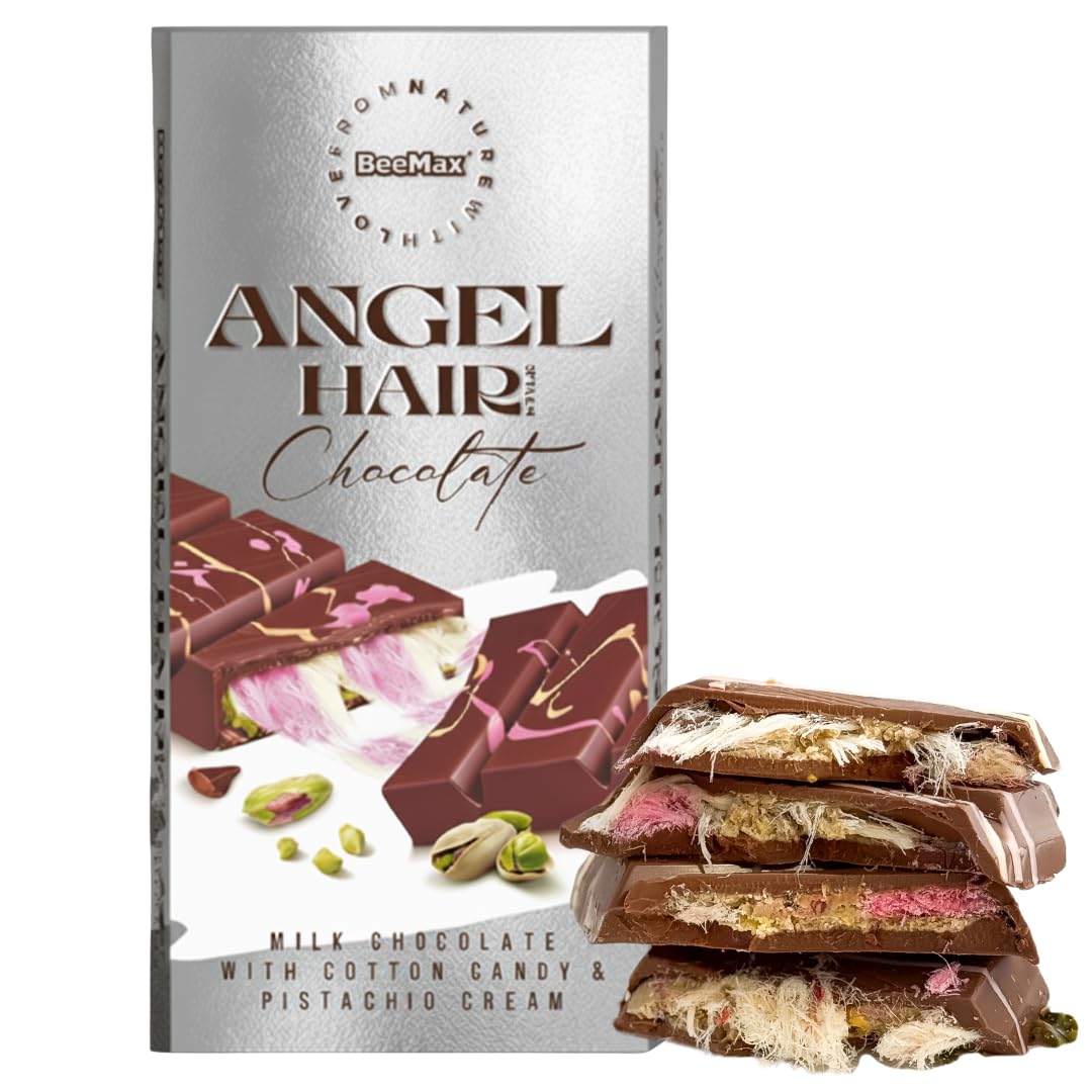 Snapklik.com : Beemax Angel Hair Dubai Milk Chocolate Bar Filled