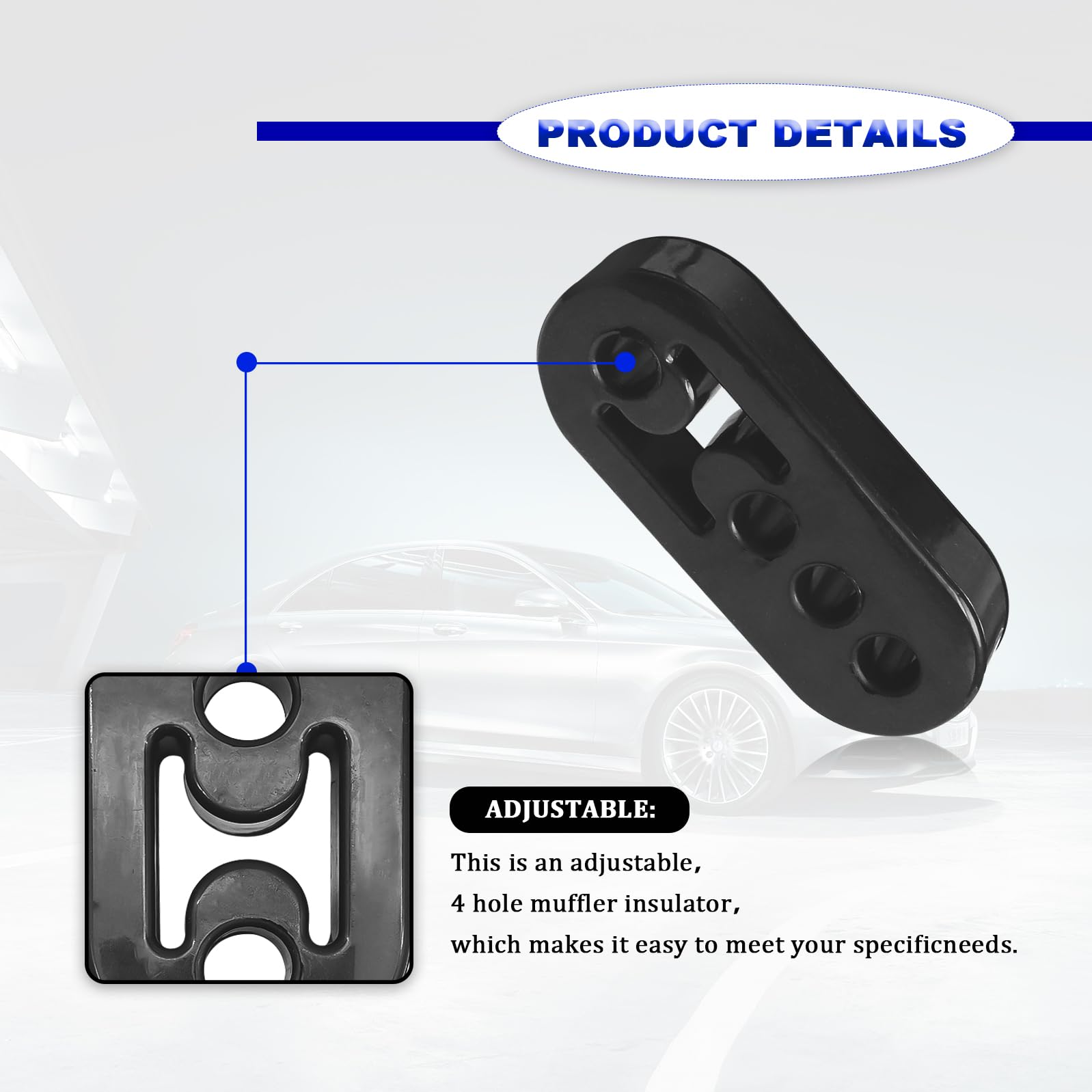 Snapklik.com : 2Pcs Universal Rubber Insulator Bushing Exhaust Hanger ...