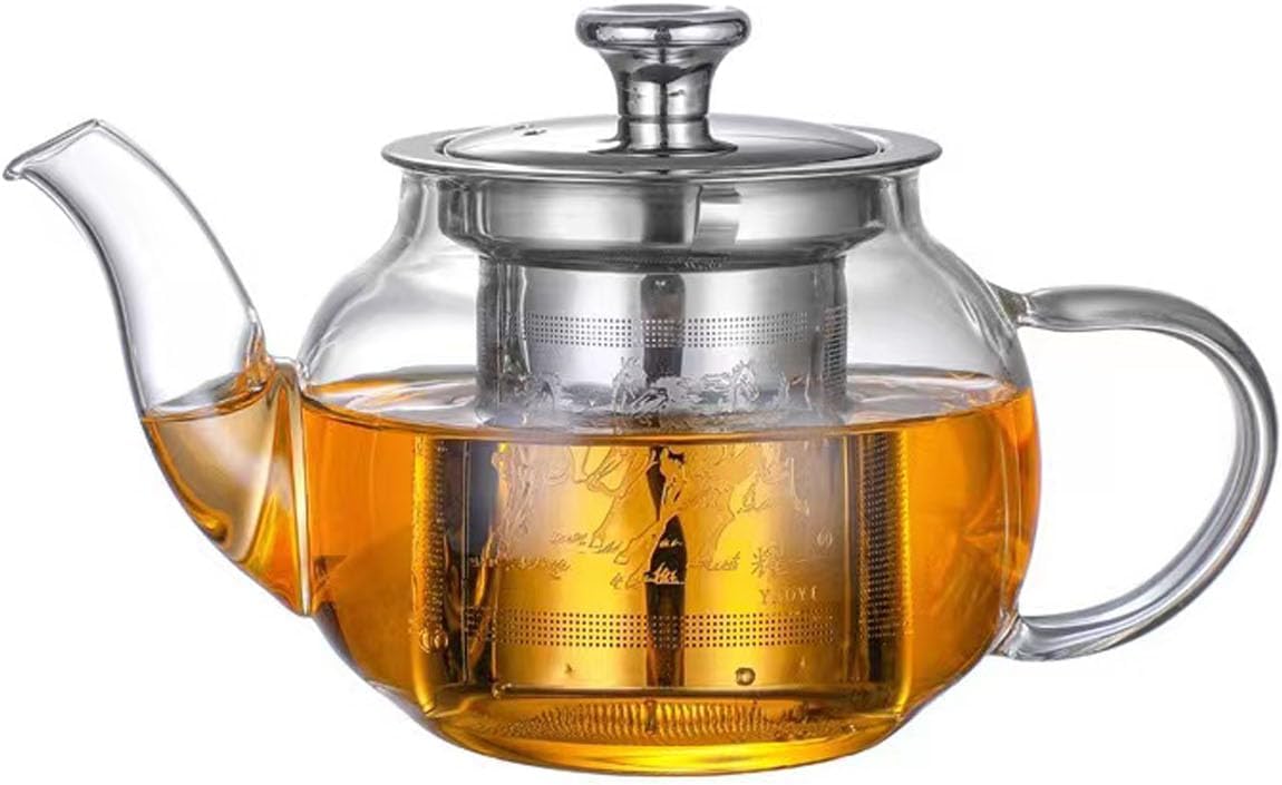 Amazon.com | Primula, Black Tempo Glass Teapot with 2 Flowering Teas ...