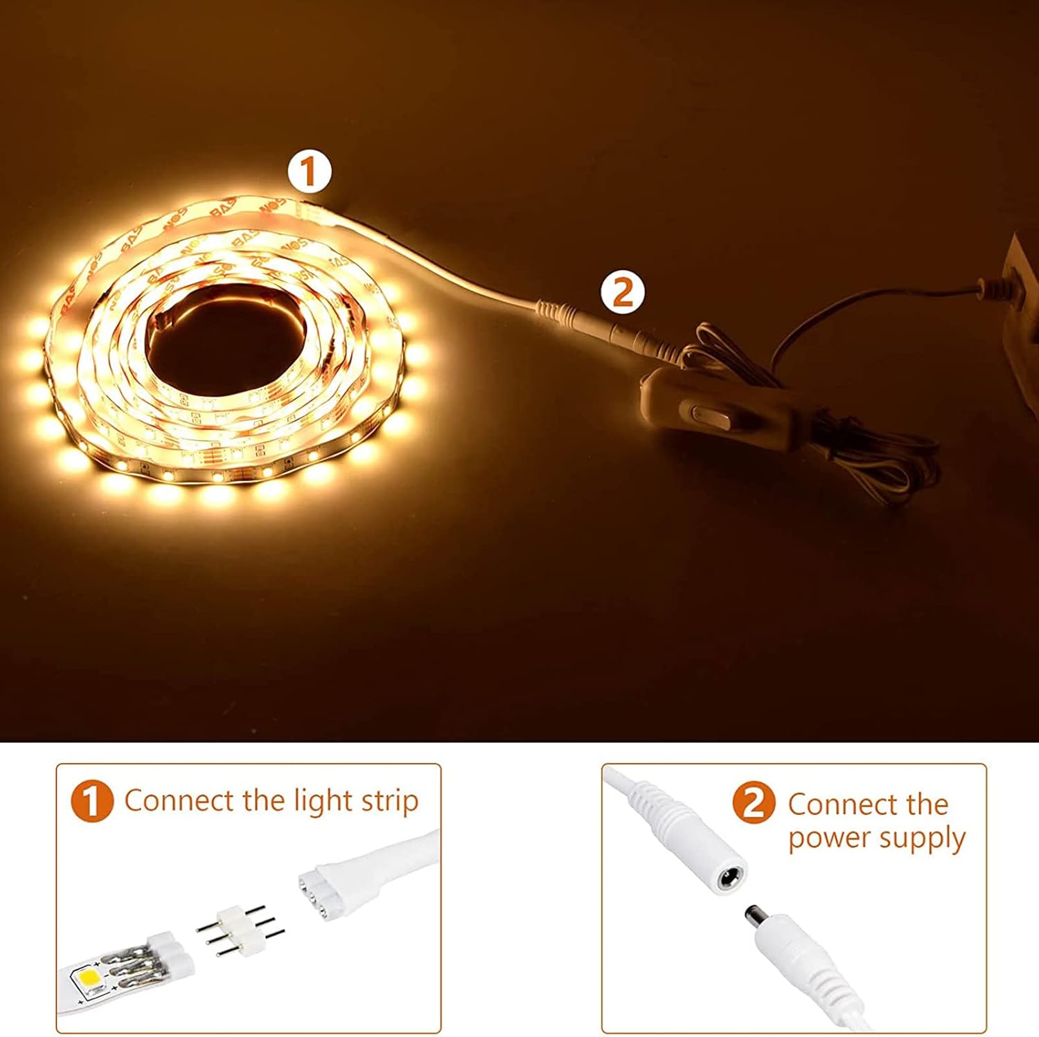 Accessories for WOBANE Additional Strip Lights, 12W Adapter with DC ...
