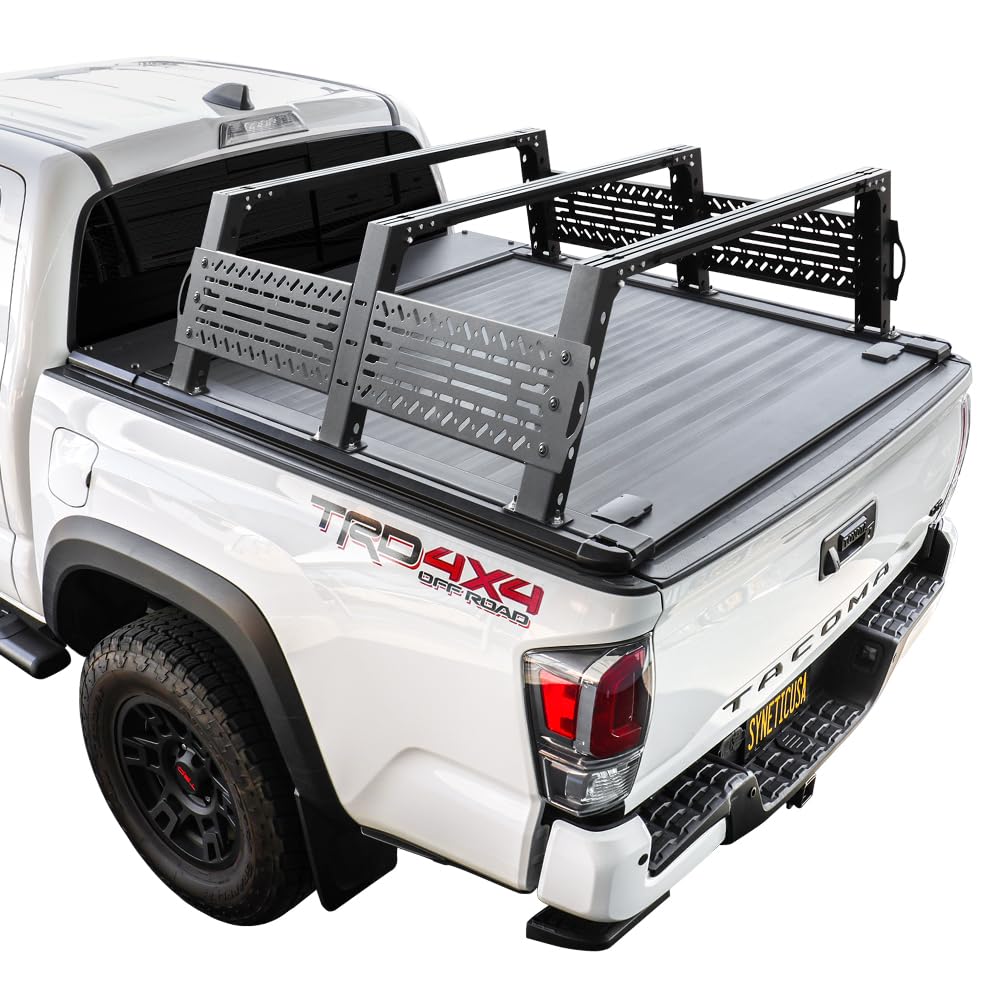 Amazon.com: Syneticusa MR Retractable Hard Truck Bed Tonneau Cover with ...