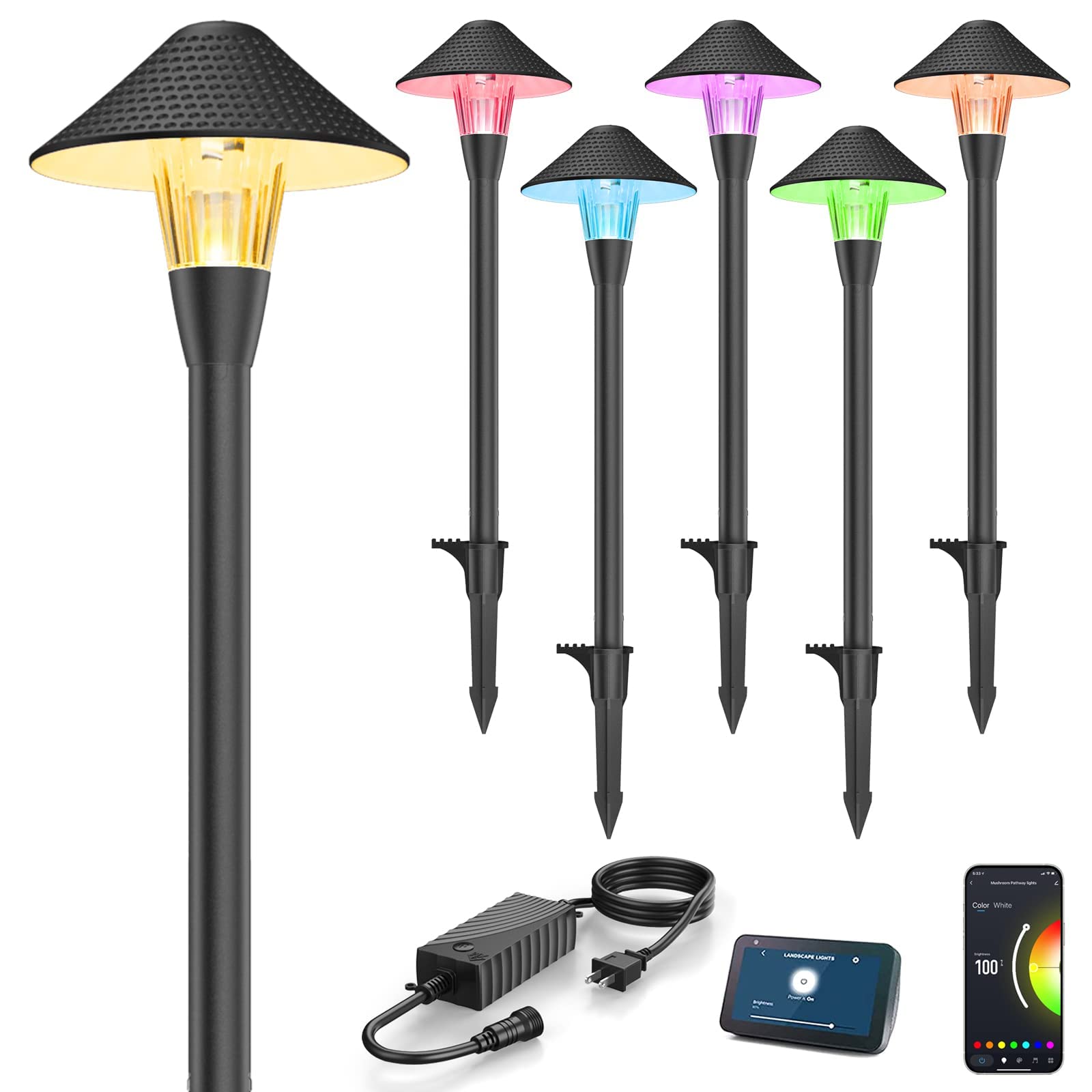 XMCOSY+ Low Voltage Landscape Lights, 200LM Smart LED Pathway Lights ...