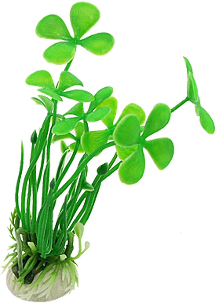 Amazon.com : uxcell 5-Piece Plastic Fish Tank Clover/Plants Set, 4 1/2 ...